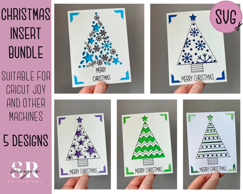 SVG: Mega Christmas Insert Card Bundle. Christmas Svg. Christmas Card ...