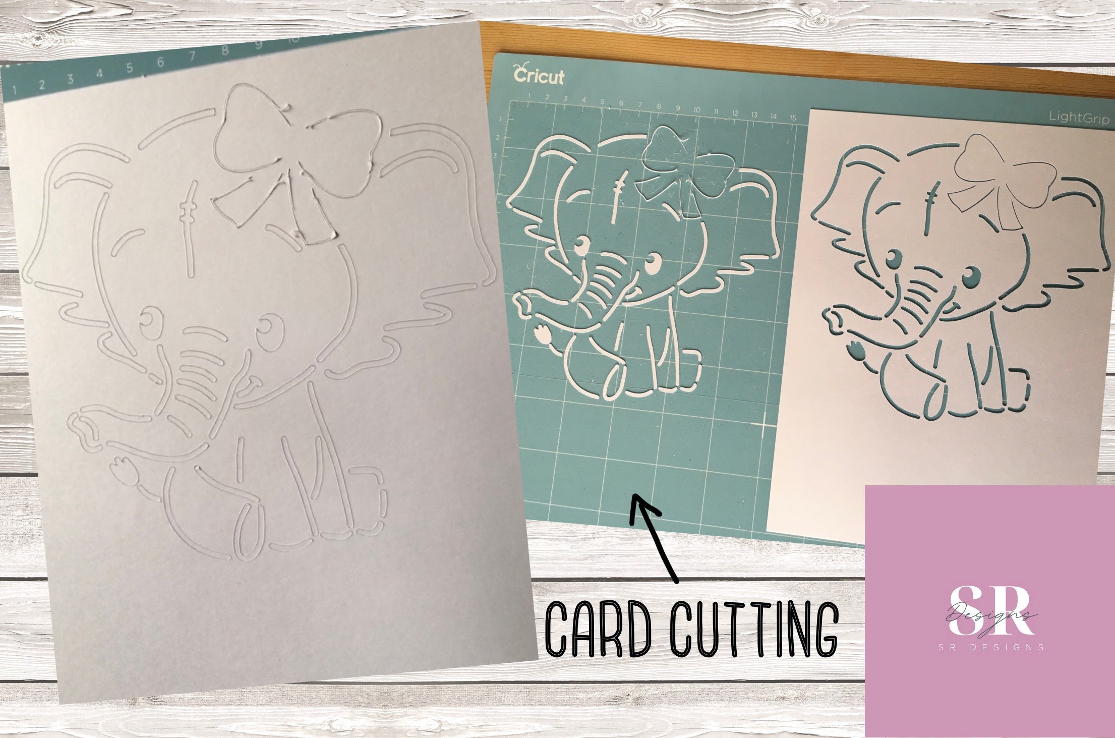 SVG: 3D Cute Elephant. Digital Download. Cute Elephant Card - Etsy