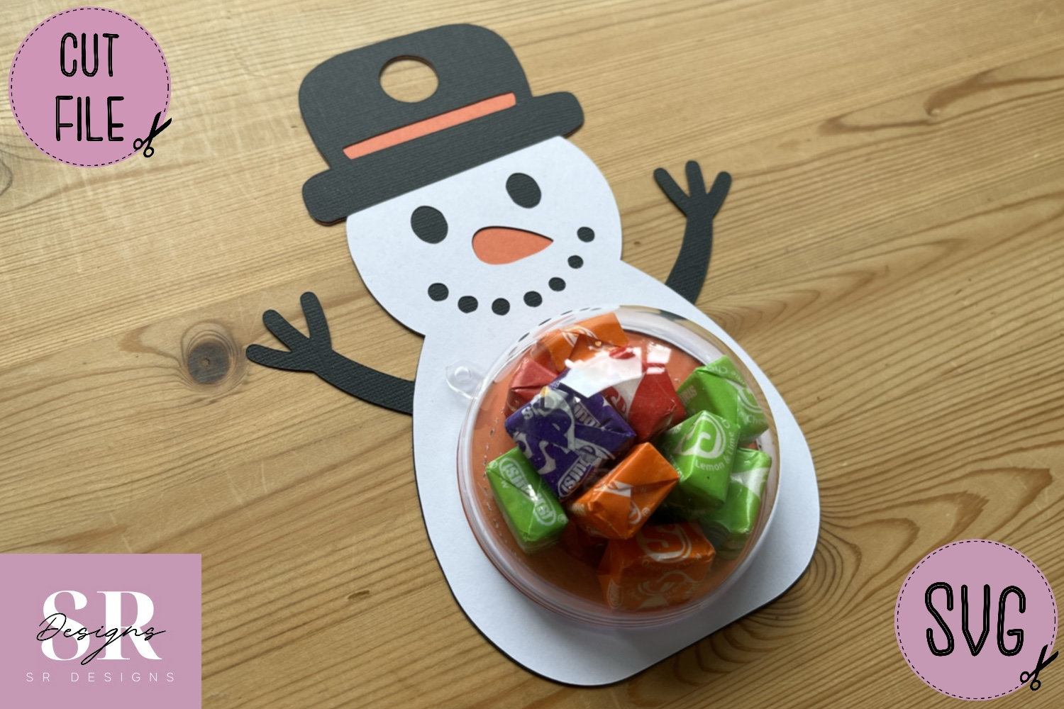 Snowman Candy Dome Svg. Chocolate Holder Svg. Christmas Candy - Etsy