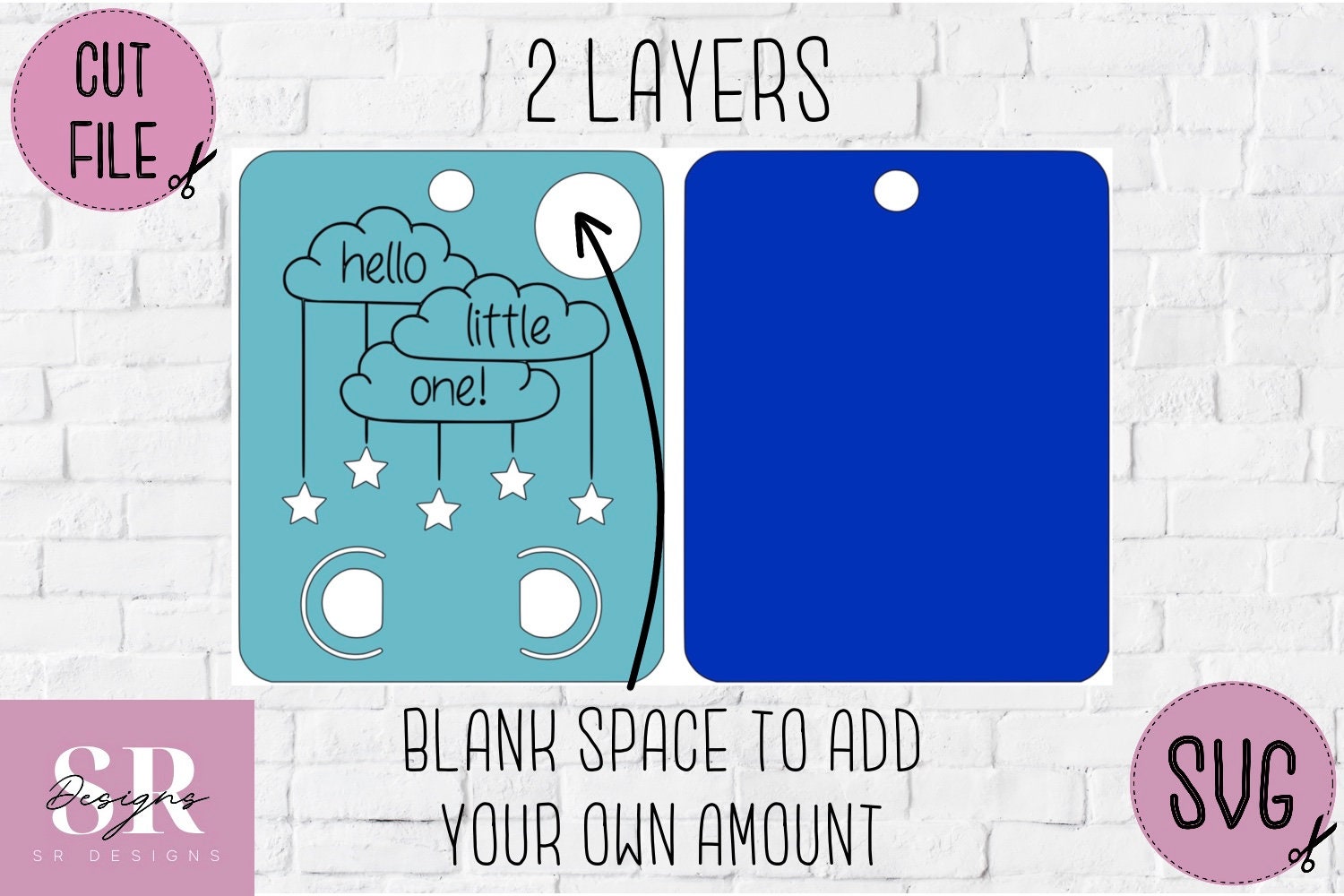SVG: Baby Shower Money Card. Cricut Joy Friendly. Cut and Draw Card ...