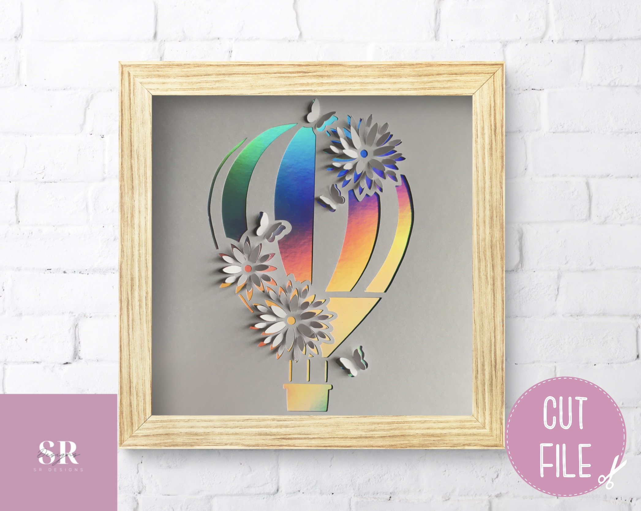 SVG: 3D Hot Air Balloon. Digital Download. Paper Cutting. - Etsy