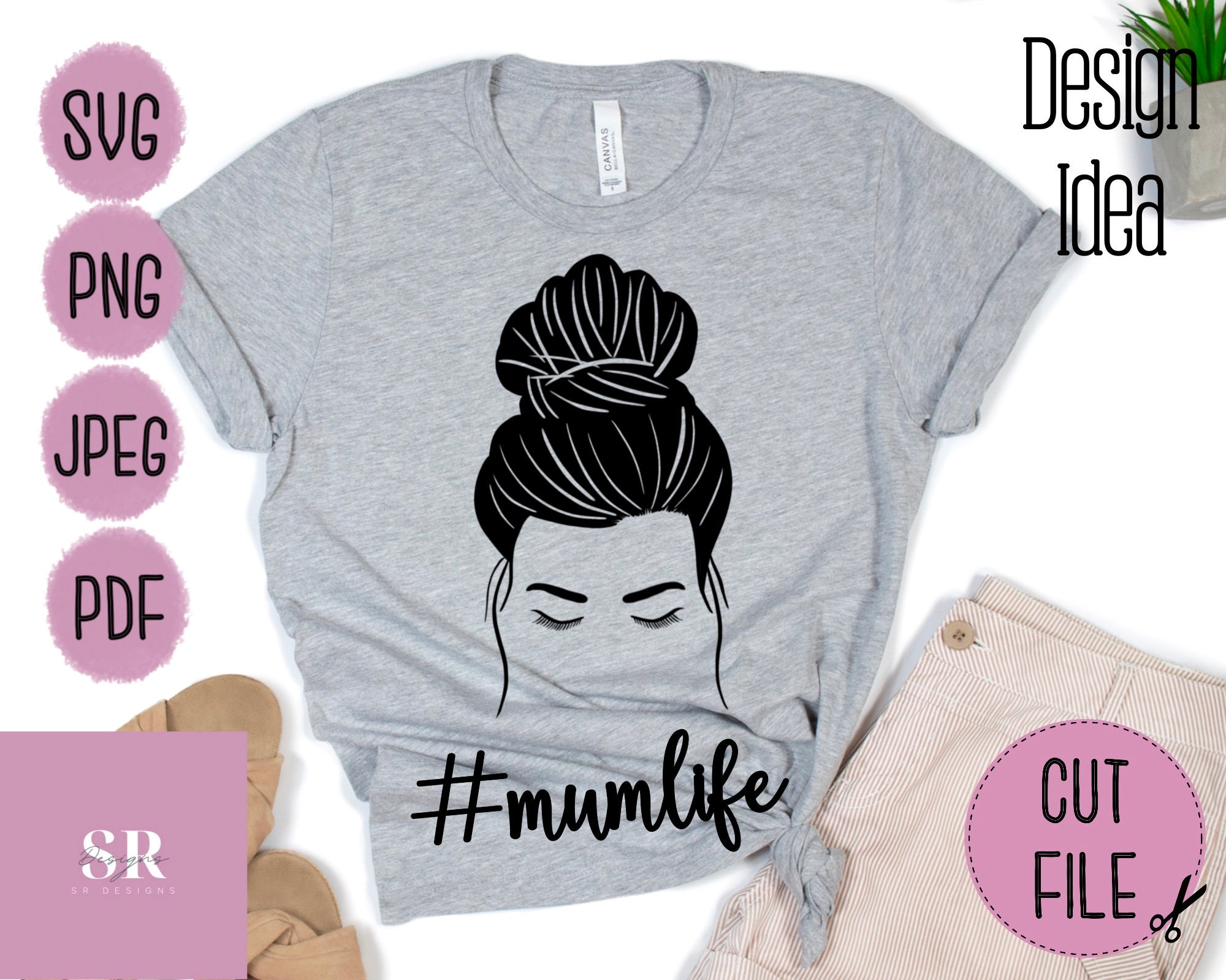 Mum Life SVG Bundle. Messy Bun. mum Life Svg. mom Life Svg. | Etsy