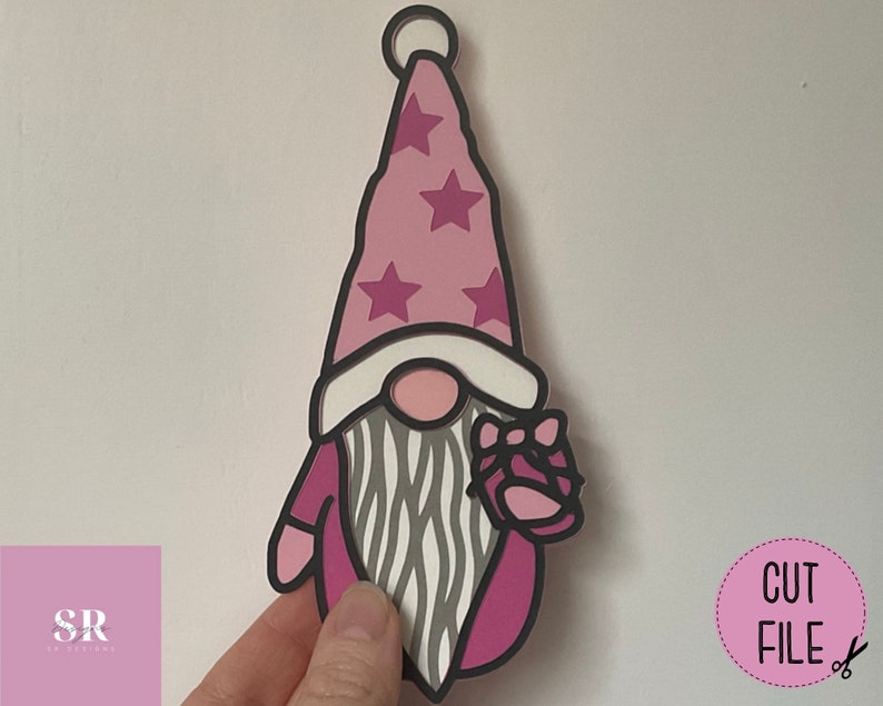 SVG: Layered Gnome Cut File. 3D Gonk Svg. Layered Gnome Svg. Christmas ...