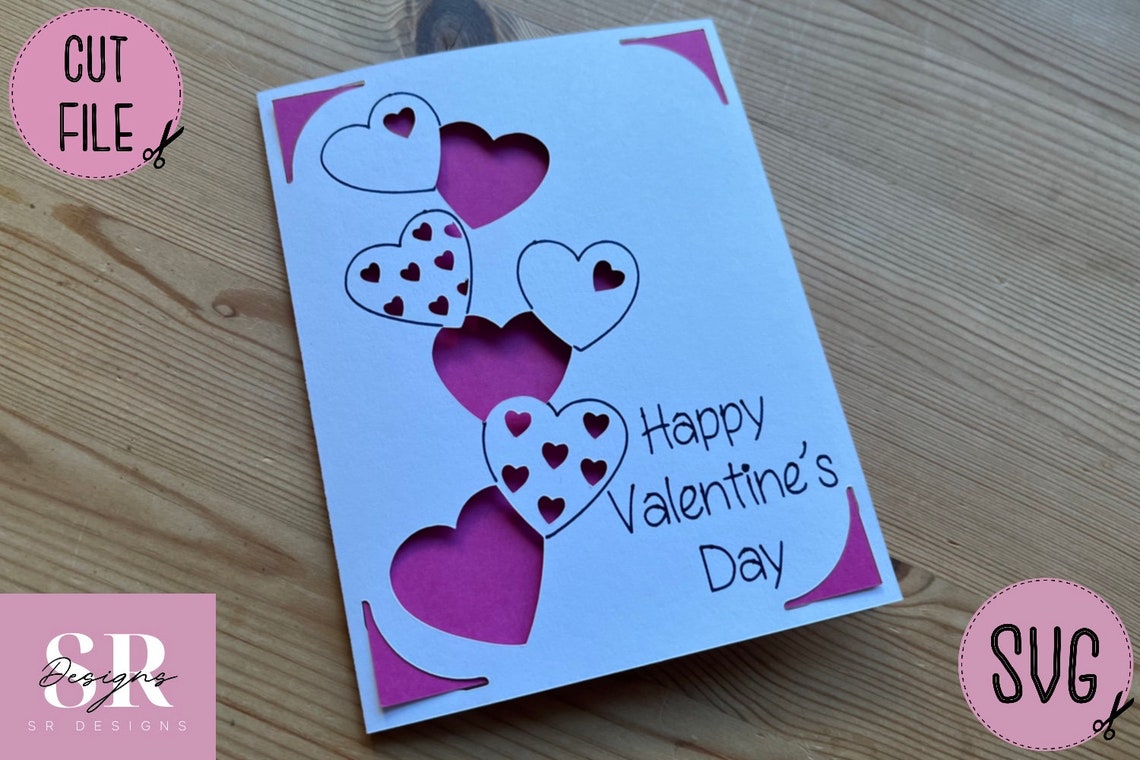 SVG: Valentine’s Day Insert Card. Cricut Joy Friendly. Draw and Cut ...
