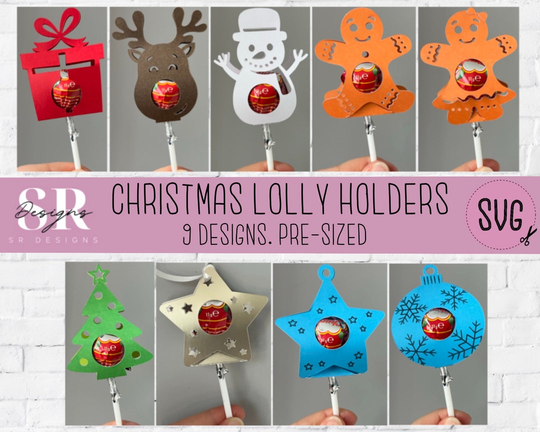 Christmas Lolly Holder Bundle. Lolly Holder Svg. Christmas Lolly Holder ...