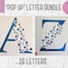 SVG: Pop Up/ 3D Alphabet Bundle. 26 Letters. Alphabet Pop Up. Star Pop ...