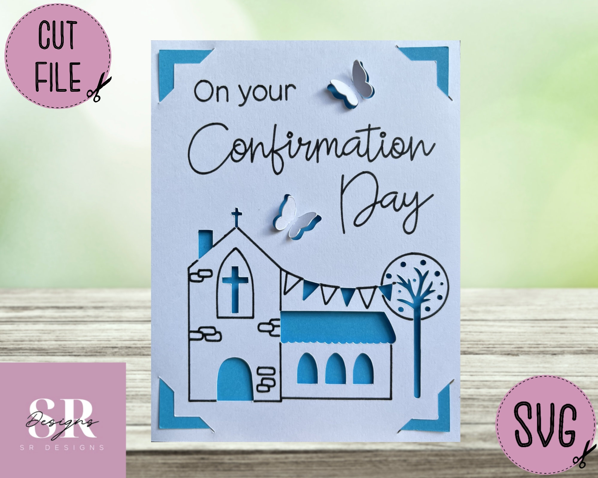 SVG: Confirmation Insert Card. Cricut Joy Friendly. Draw and Cut Card ...
