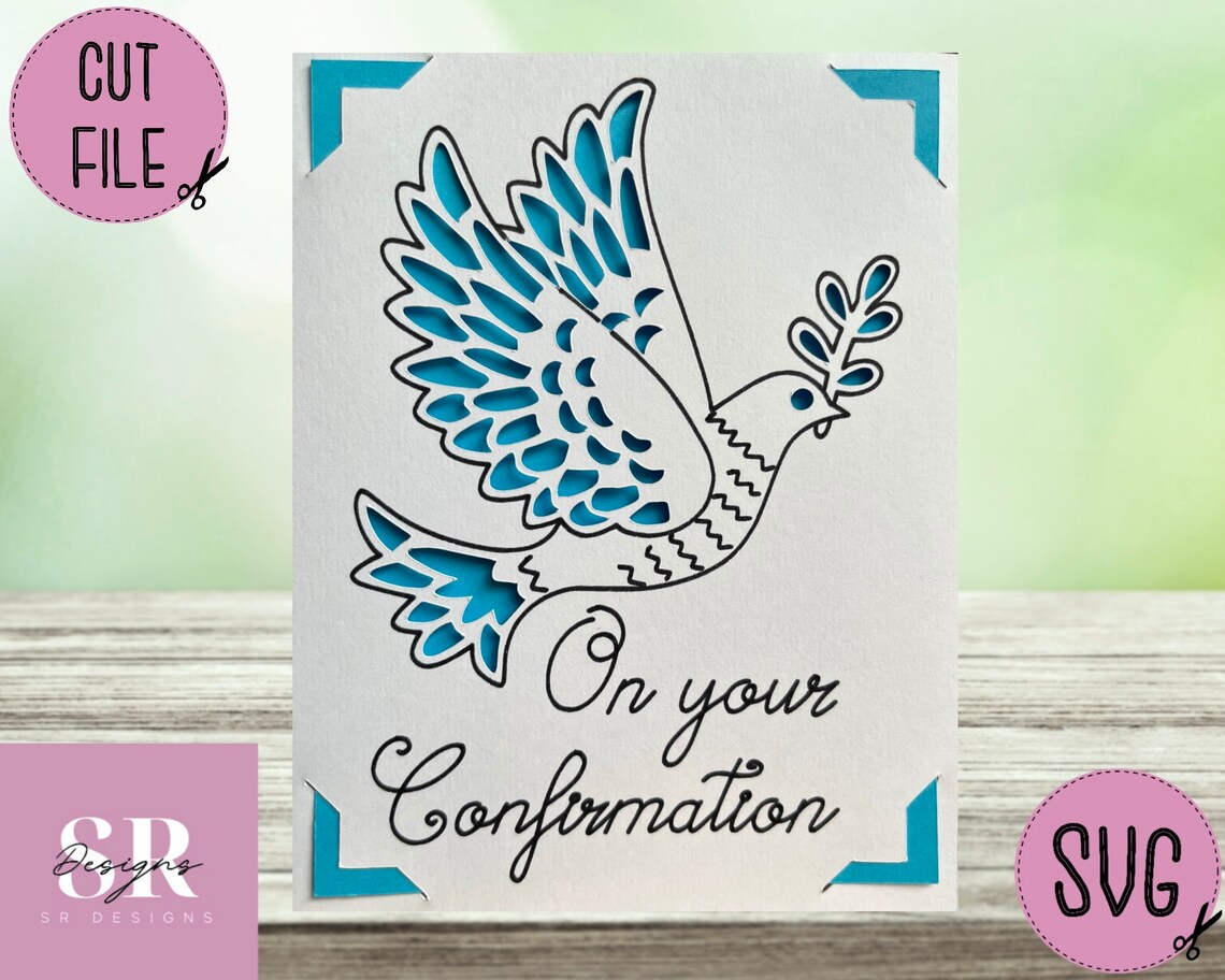 SVG: Confirmation Insert Card. Cricut Joy Friendly. Draw and Cut Card ...