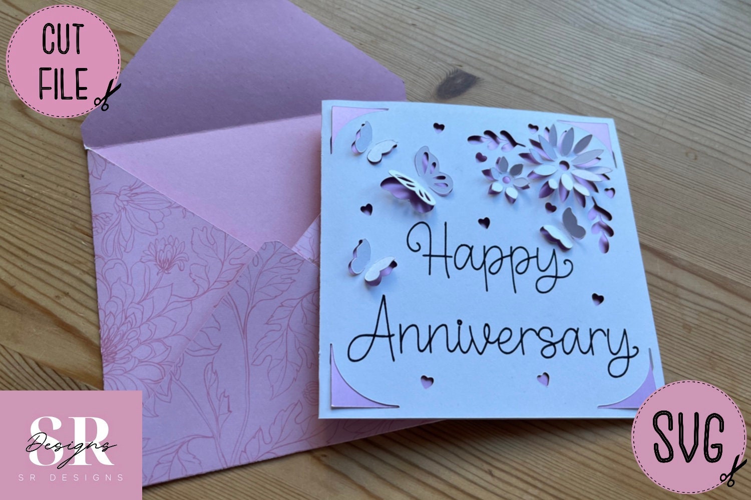 SVG: 3D Anniversary Insert Card. Cricut S40 Insert Card. - Etsy