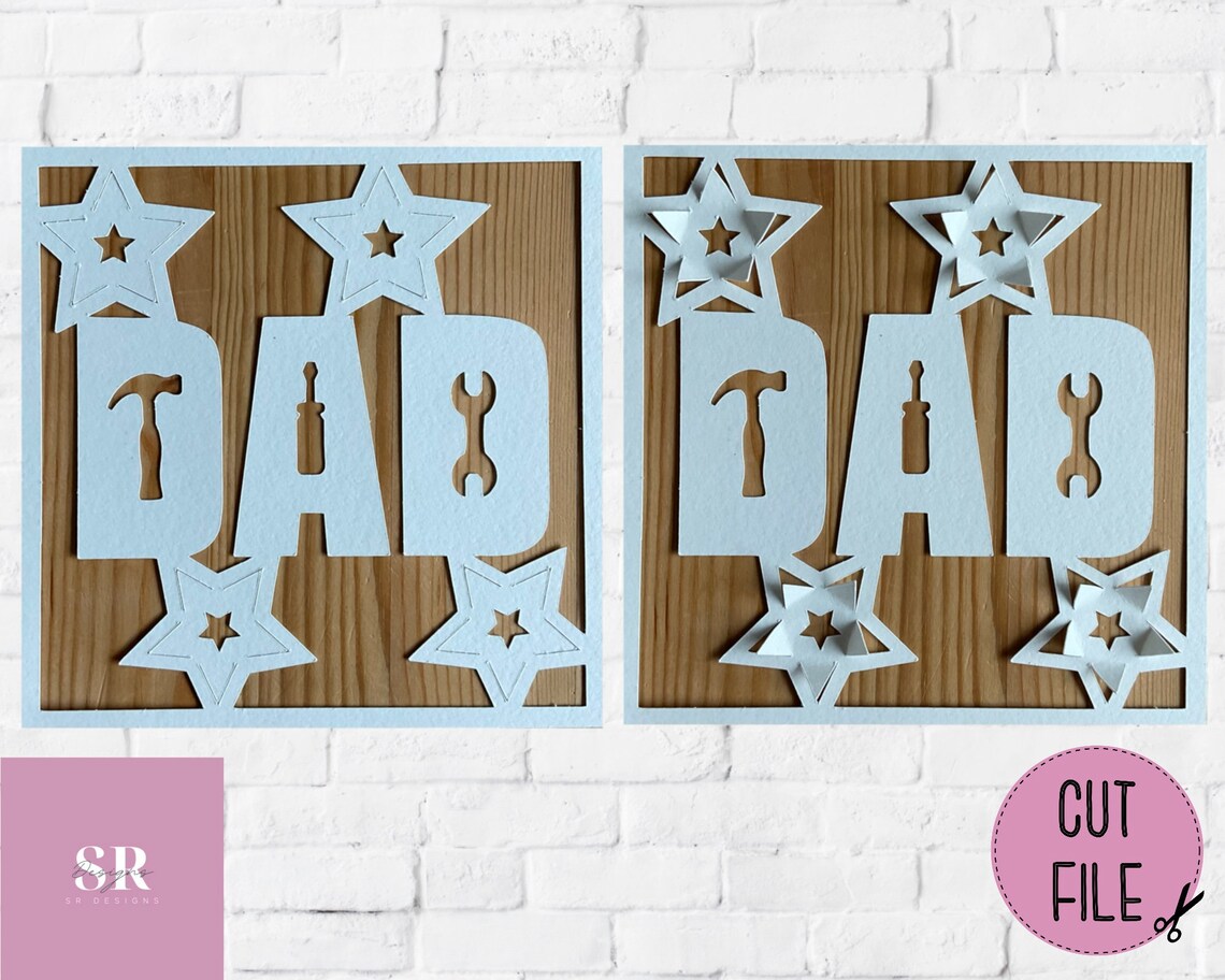 SVG: 3D/ pop Up Dad Card. Daddy. Fathers Day Card Svg. | Etsy