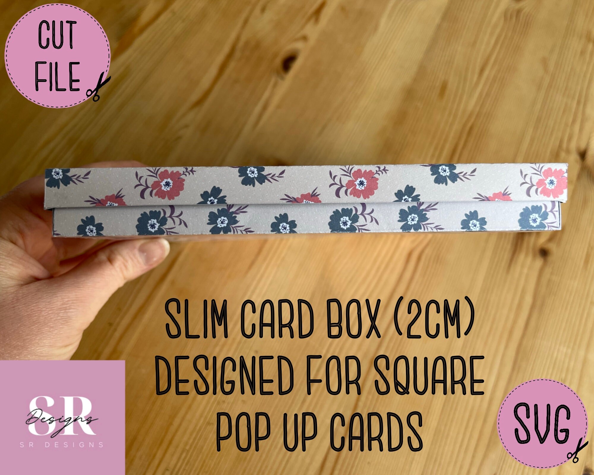 SVG: Slim Square Card Box Template. Suitable for Square Pop up | Etsy