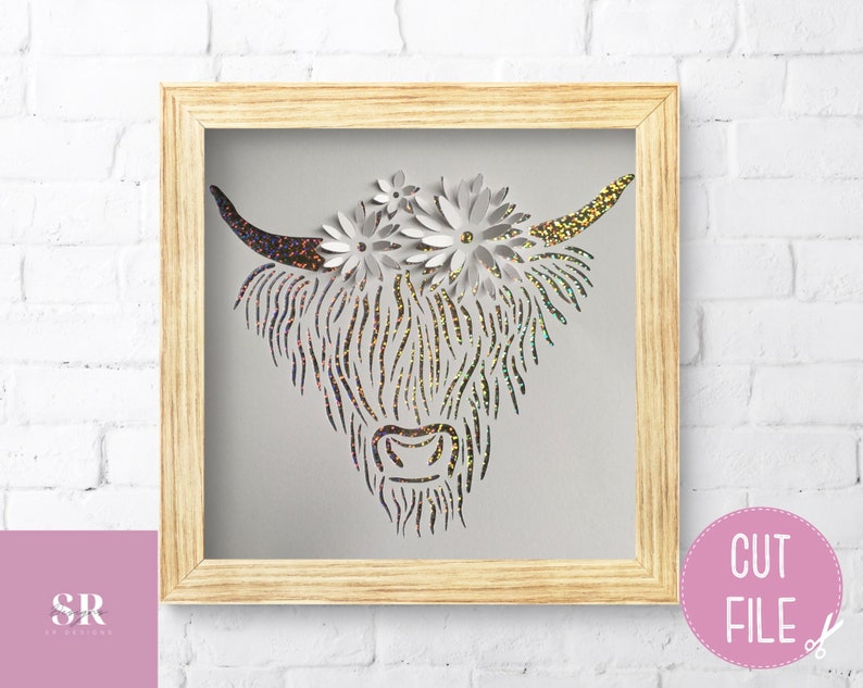 SVG: pop Up 3D Highland Cow Cut File/ Digital Download. - Etsy