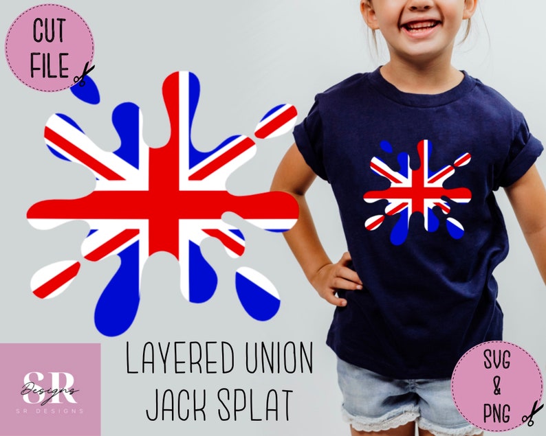 SVG: Union Jack Svg. Flag Paint Splat. Layered Union Jack. Union Jack ...