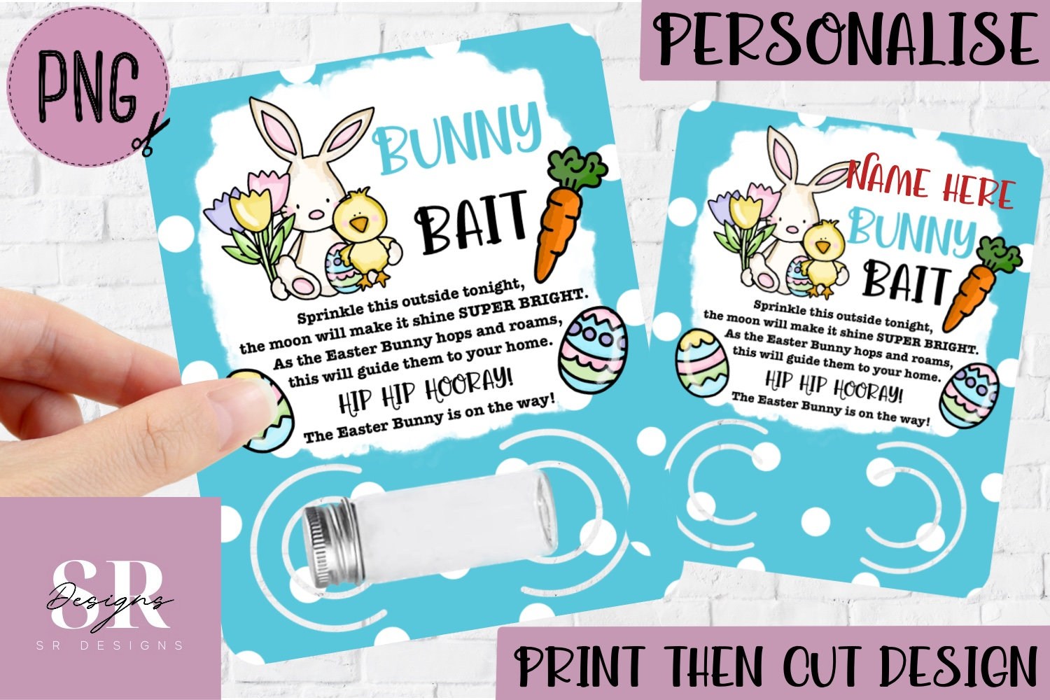 Bunny Bait Card PNG, Bunny Food Printable PNG File, Easter Card ...