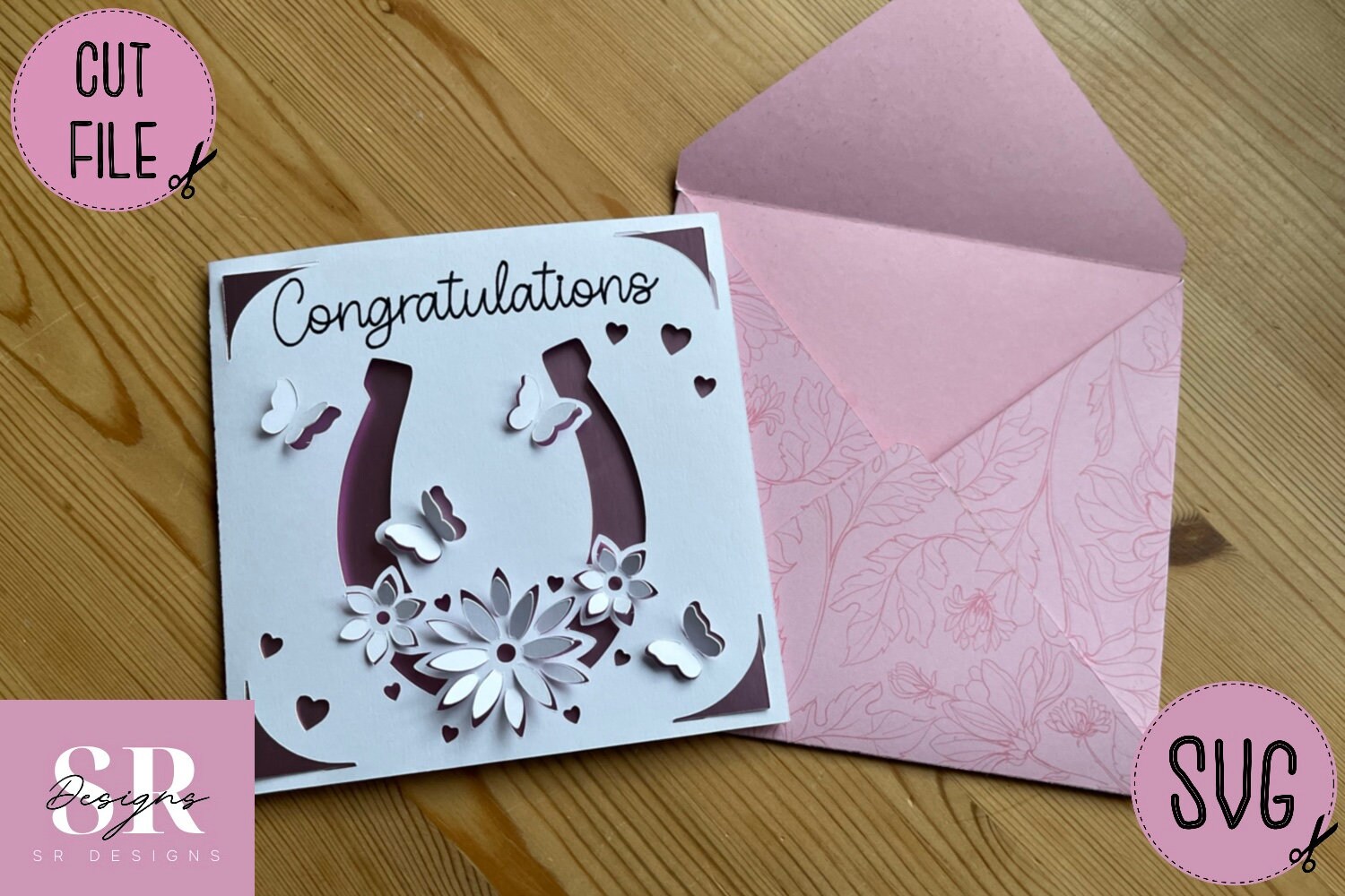 SVG: Congratulations Insert Card. Cricut S40 Insert Card. - Etsy