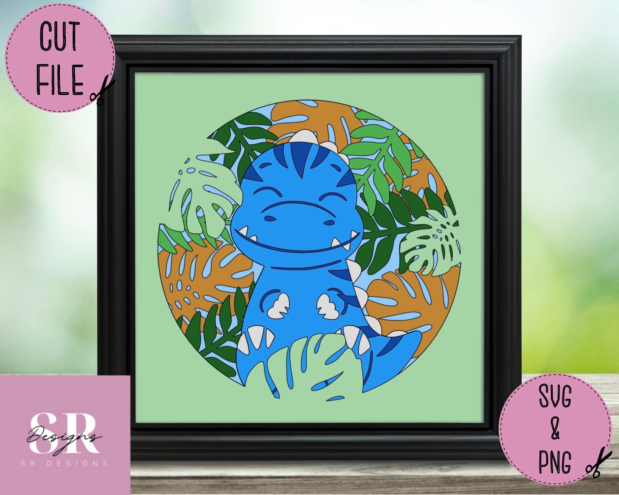 SVG: Dinosaur Shadow Box Bundle. Dinosaur Svg. 3d Dinosaur. | Etsy