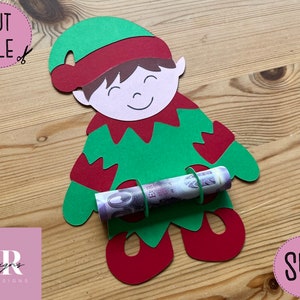 SVG: Elf Money Card. Christmas Money Holder. Cricut Joy Friendly. Cut ...