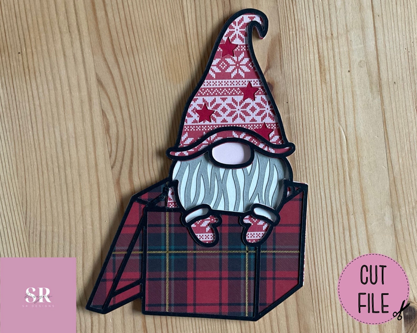 SVG: Layered Gnome Bundle. 3D Gonk Svg. Layered Gnome Family | Etsy