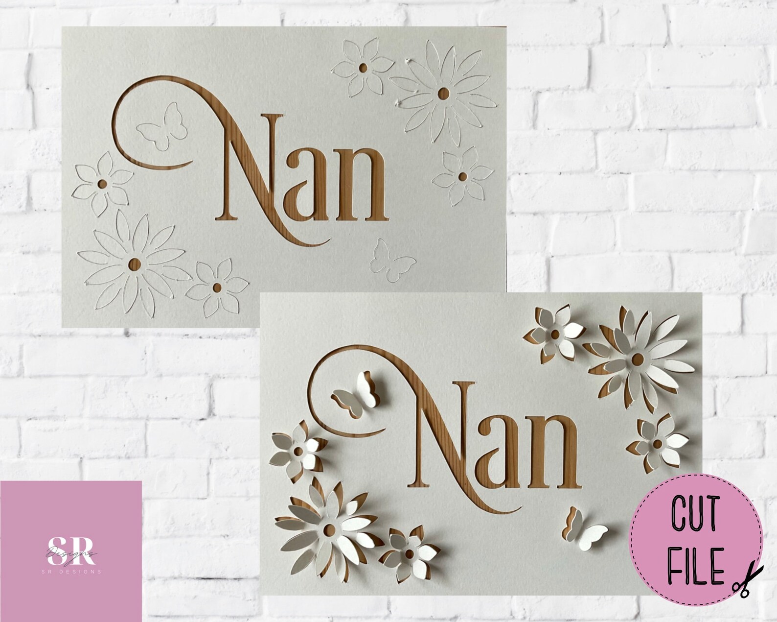 SVG: 3D Nan Card. Happy Birthday. Nan Card Svg. Pop up Card. Pop up ...
