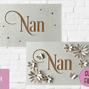 SVG: 3D Nan Card. Happy Birthday. Nan Card Svg. Pop up Card. Pop up ...