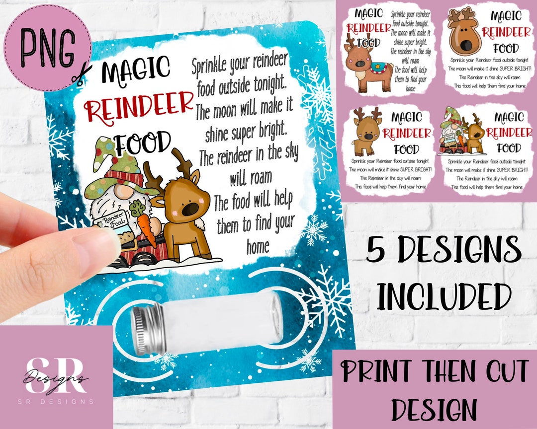 PNG: Reindeer Food Card Bundle. Reindeer Food Holder. Reindeer Card PNG ...