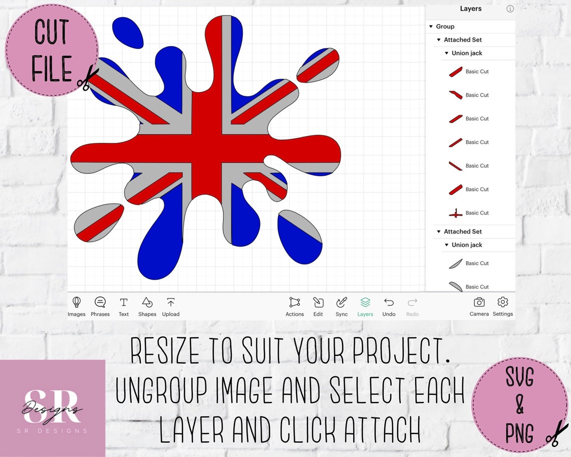 SVG: Union Jack Svg. Flag Paint Splat. Layered Union Jack. Union Jack ...