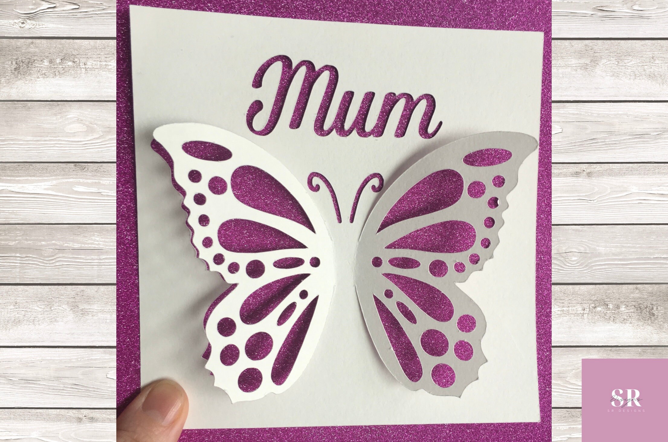 SVG: 3D/ pop up Butterfly Mum card digital download. | Etsy