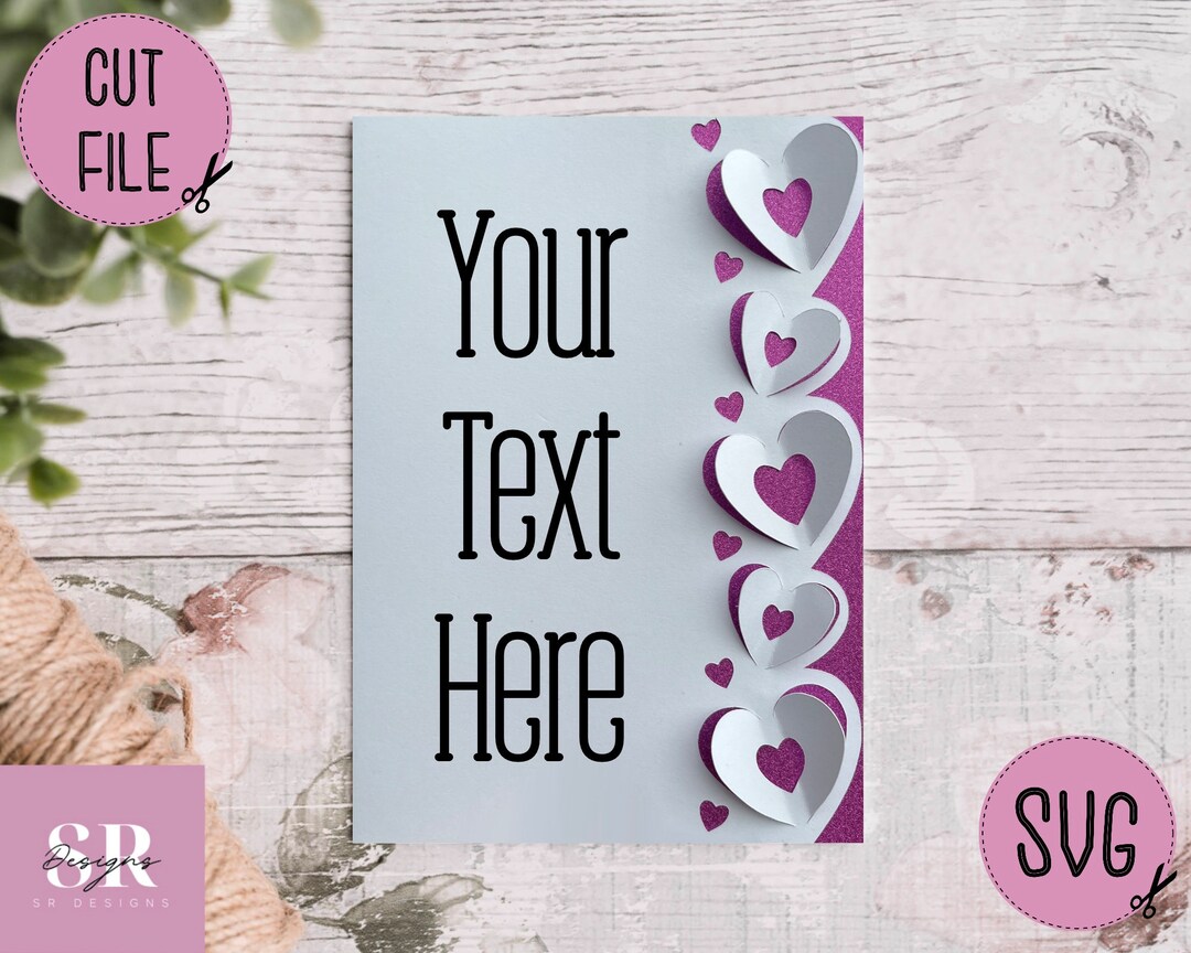 SVG: ‘pop Up’/ 3D Heart Card Blank. Card Svg. Pop up Hearts. Pop up SVG ...