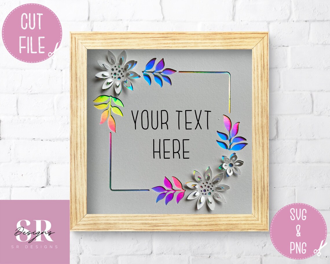 SVG: 3D/ pop Up Flower Wreath/frame Bundle. Floral Wreath. - Etsy