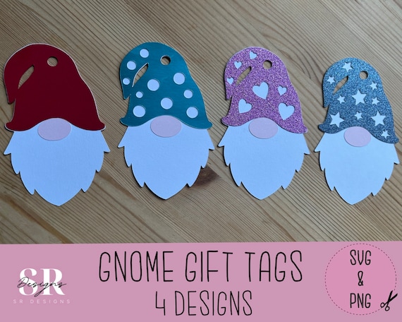 SVG: Gnome Gift Tag Bundle. Paper Cutting. Gnome SVG. - Etsy