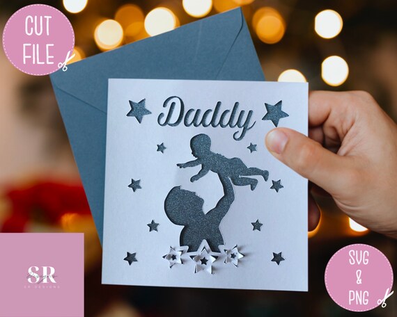 SVG: 3D/ pop Up Fathers Day Card Digital Download. Daddy. - Etsy