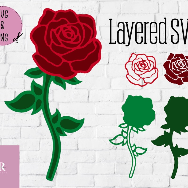 Rose Svg - Etsy