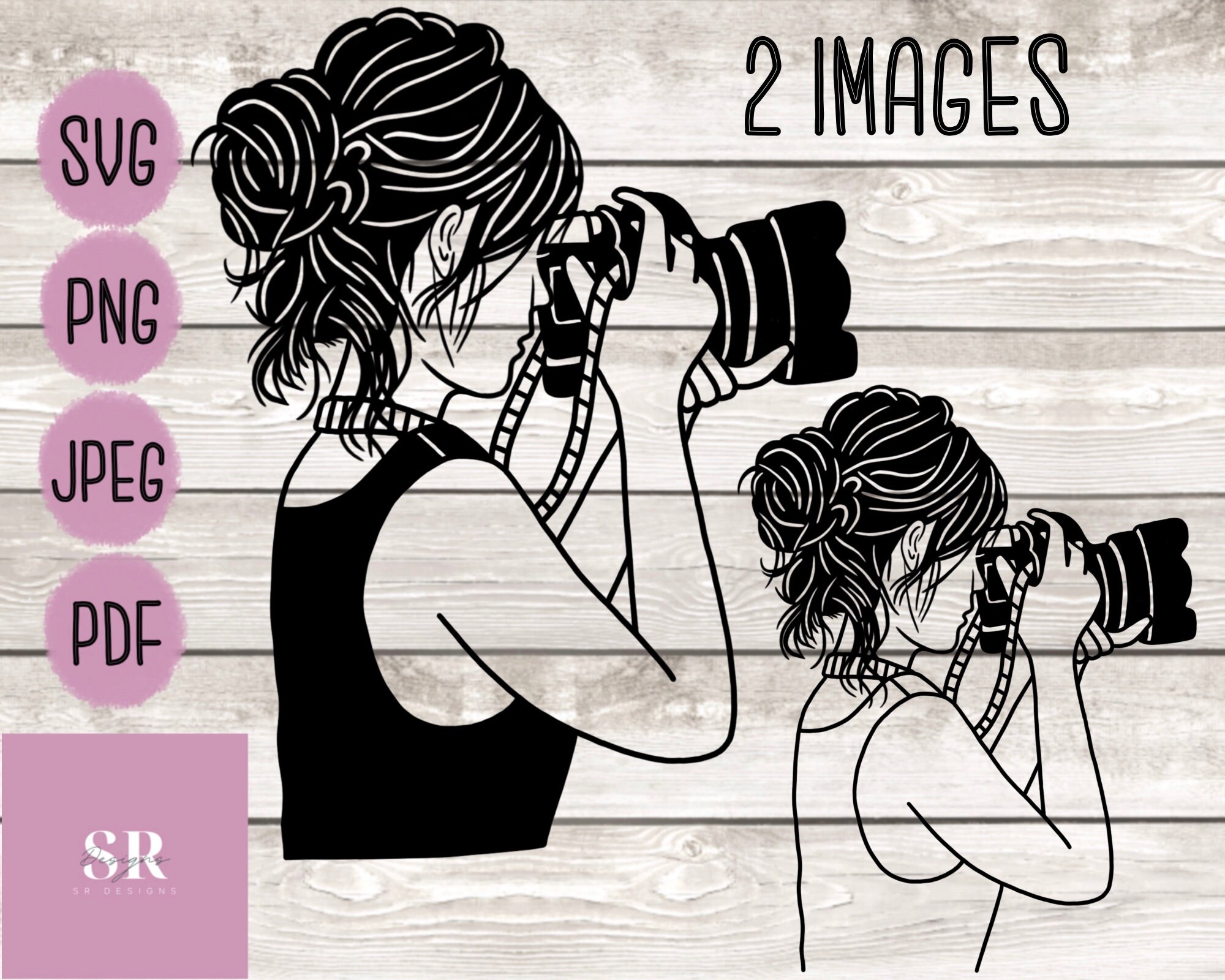 Digital: Girl With Camera SVG. Camera Svg. Photography. Hobby. | Etsy