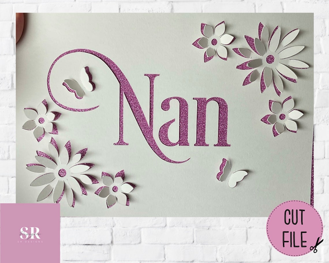 SVG: 3D Nan Card. Happy Birthday. Nan Card Svg. Pop up Card. - Etsy Canada