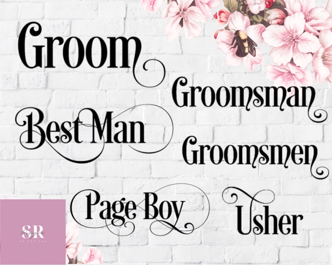 Wedding Party SVG Bundle. 20 Designs. Bridal Party Quotes. Wedding ...