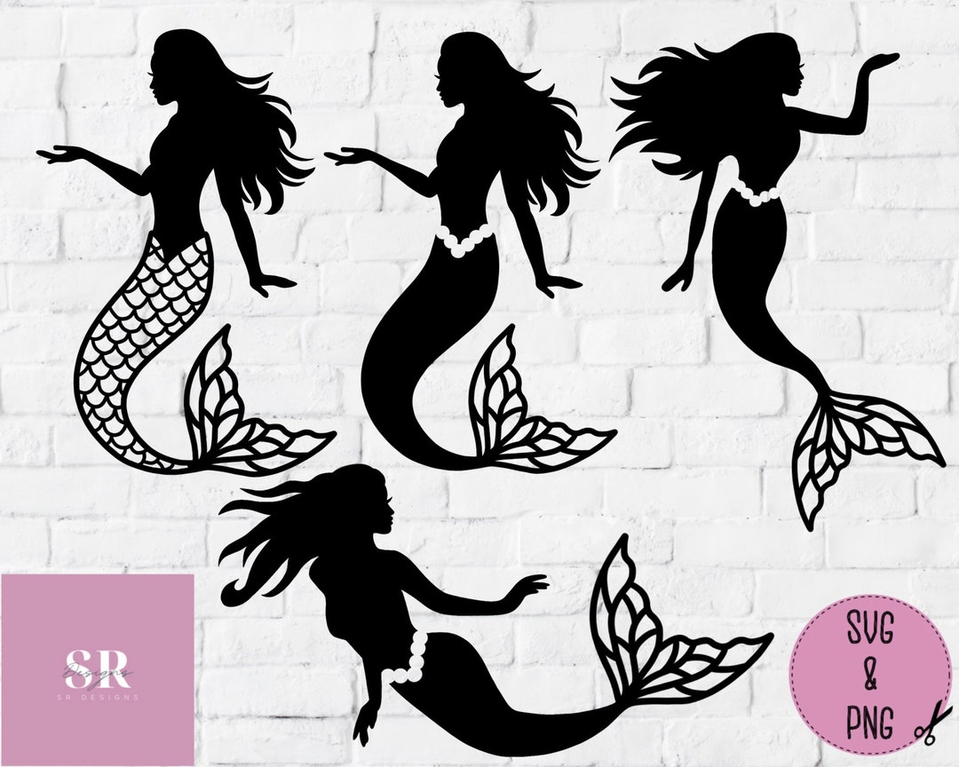 SVG: Mermaid Bundle. Digital Download. Vinyl Cutting. Mermaid Cut File ...