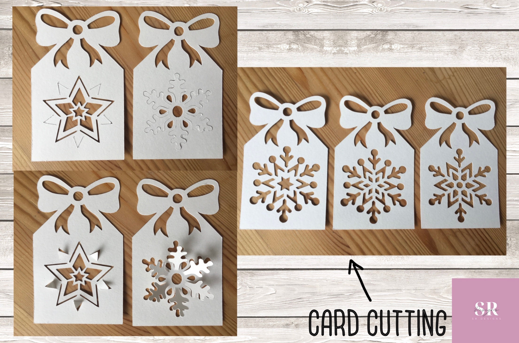 SVG: ‘pop Up’/ 3D Christmas Gift Tag Bundle. Paper Cutting. Pop up SVG ...