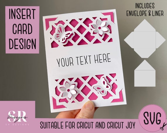SVG: 3D Floral Card Blank Insert Card. Cricut Joy Friendly. | Etsy