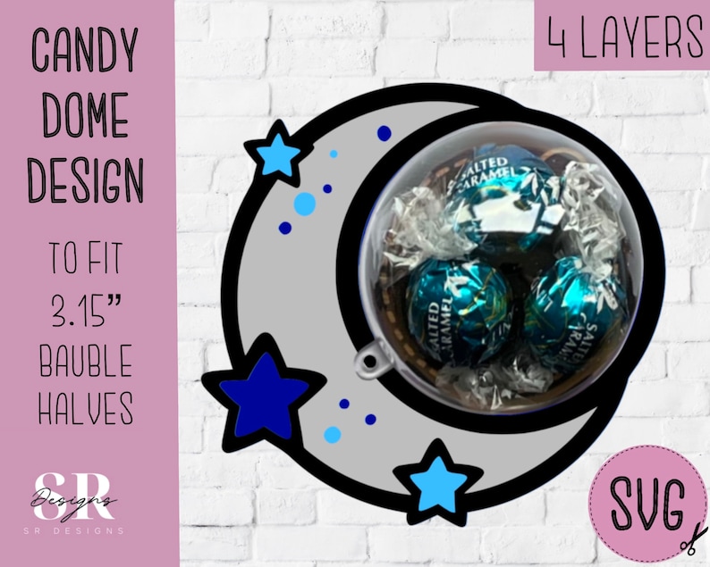 Moon Candy Dome Svg. Chocolate Holder Svg. Baby Shower Candy - Etsy