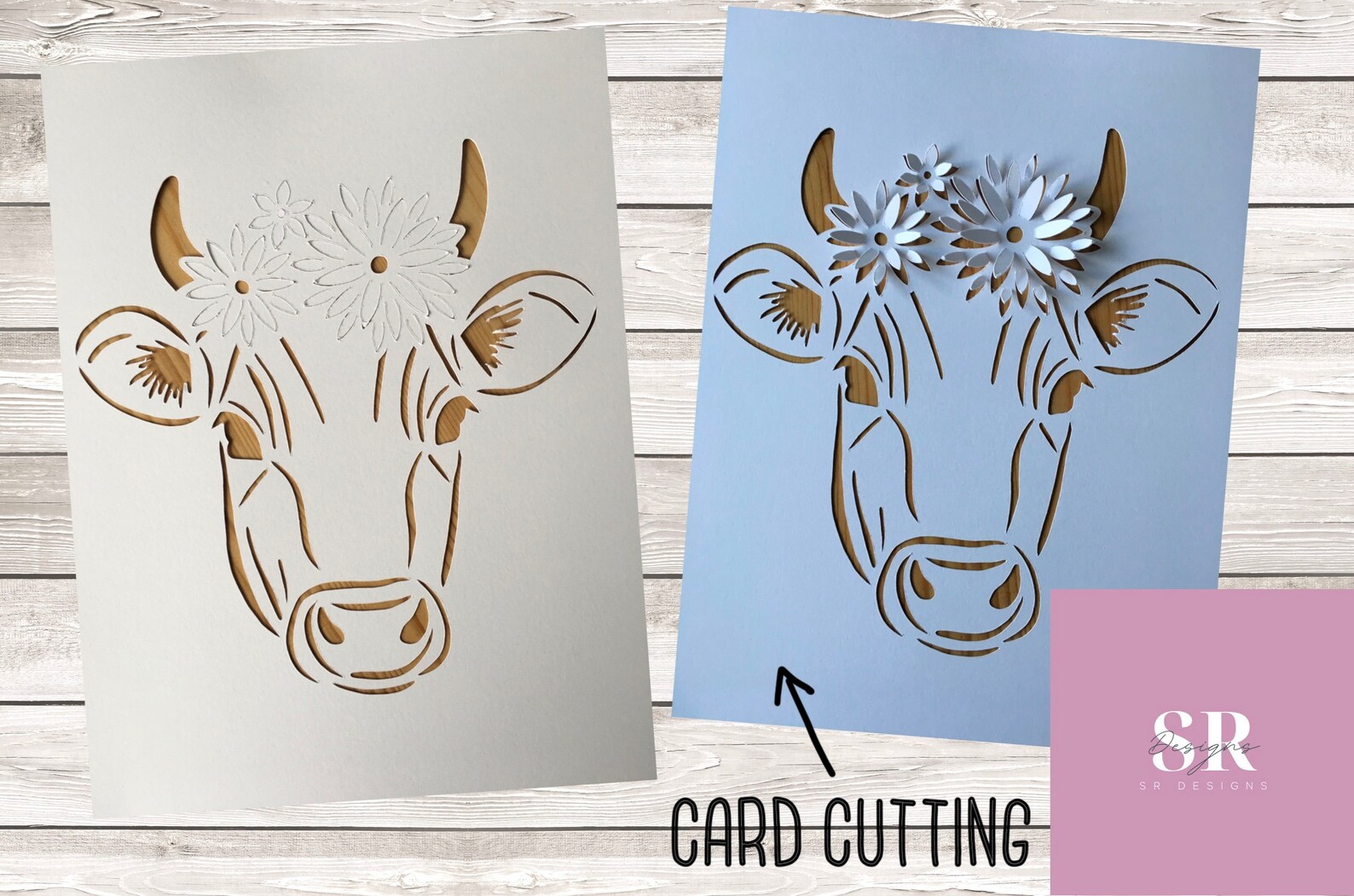 SVG: pop Up/3d Cow. Floral Pop up Cow. Digital Download. 2 - Etsy
