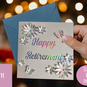 SVG: 3D/ ‘pop Up’ Happy Retirement Card. Happy Retirement. Pop up Card ...