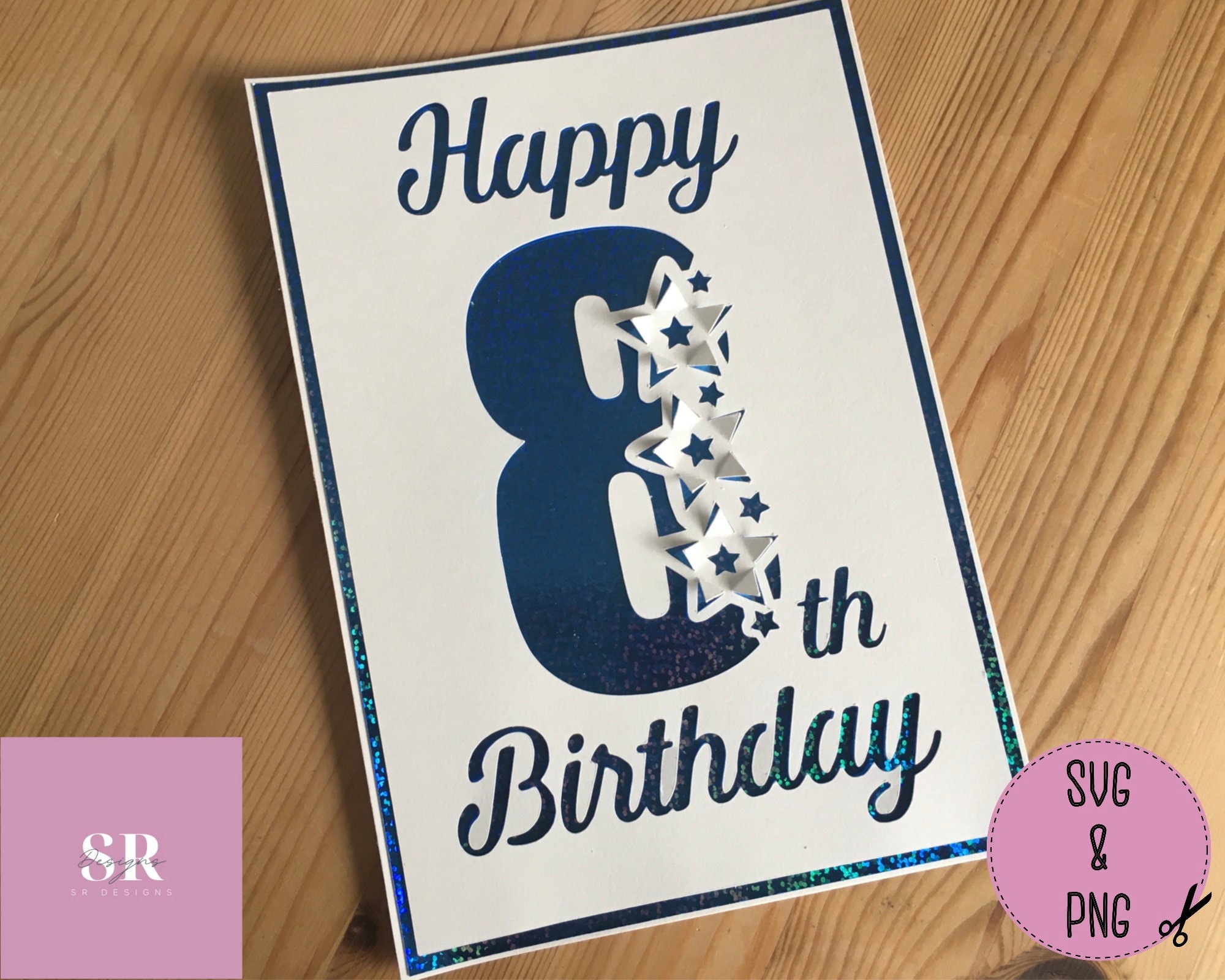 Materials Card Making & Stationery Pop up number 8 template Pop Up SVG ...