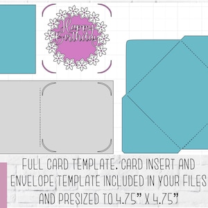 SVG: 3D Birthday Insert Card. Cricut S40 Insert Card. Birthday Card Svg ...