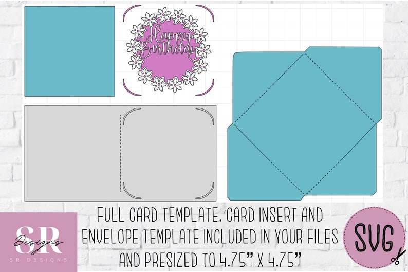 SVG: 3D Birthday Insert Card. Cricut S40 Insert Card. Birthday Card Svg ...