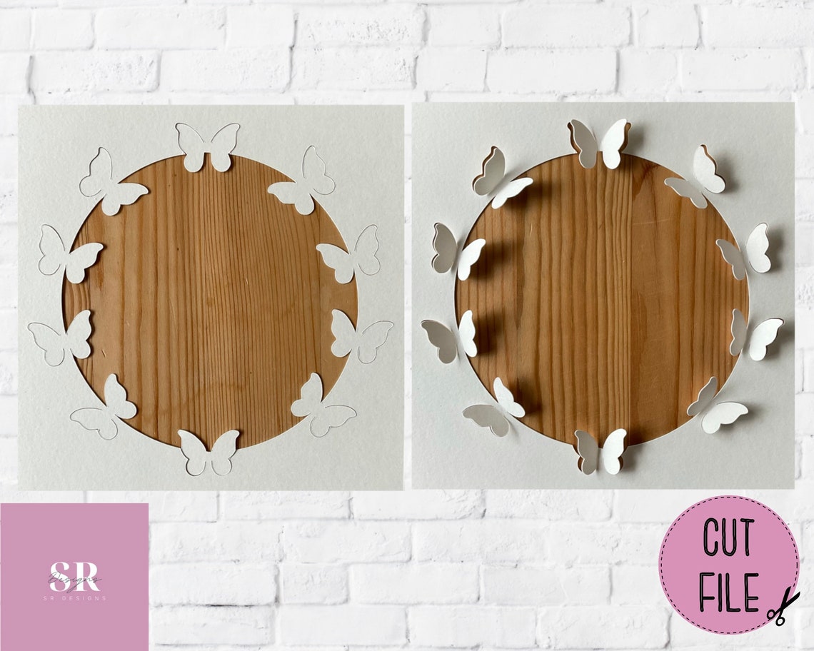 SVG: 3D Butterfly Frame. Butterfly Photo Frame Svg. 3d - Etsy