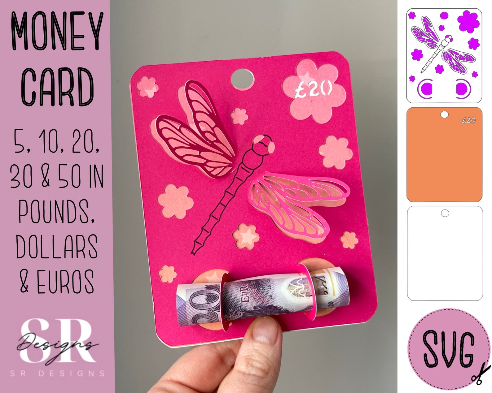 SVG: Birthday Money Card Bundle. Cricut Joy Friendly. Cut and Draw Card ...
