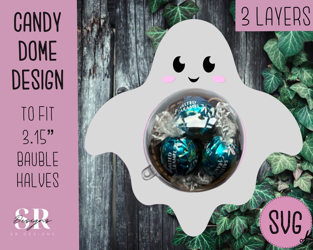 Halloween Candy Dome Svg. Ghost Candy Dome Svg. Chocolate - Etsy