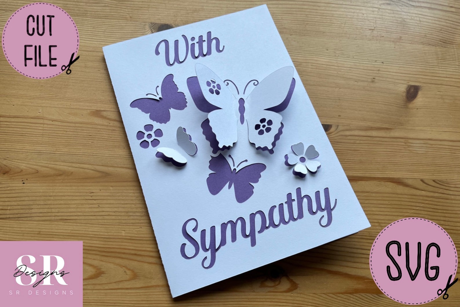 SVG: 3D/ 'pop up' Mit Beileidskarte. Pop up Trauerkarte Pop up ...