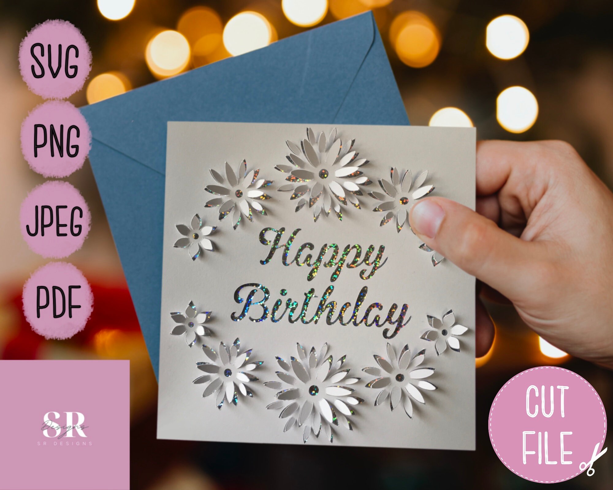 SVG: 3D/ pop Up Birthday Card Digital Download. Happy - Etsy