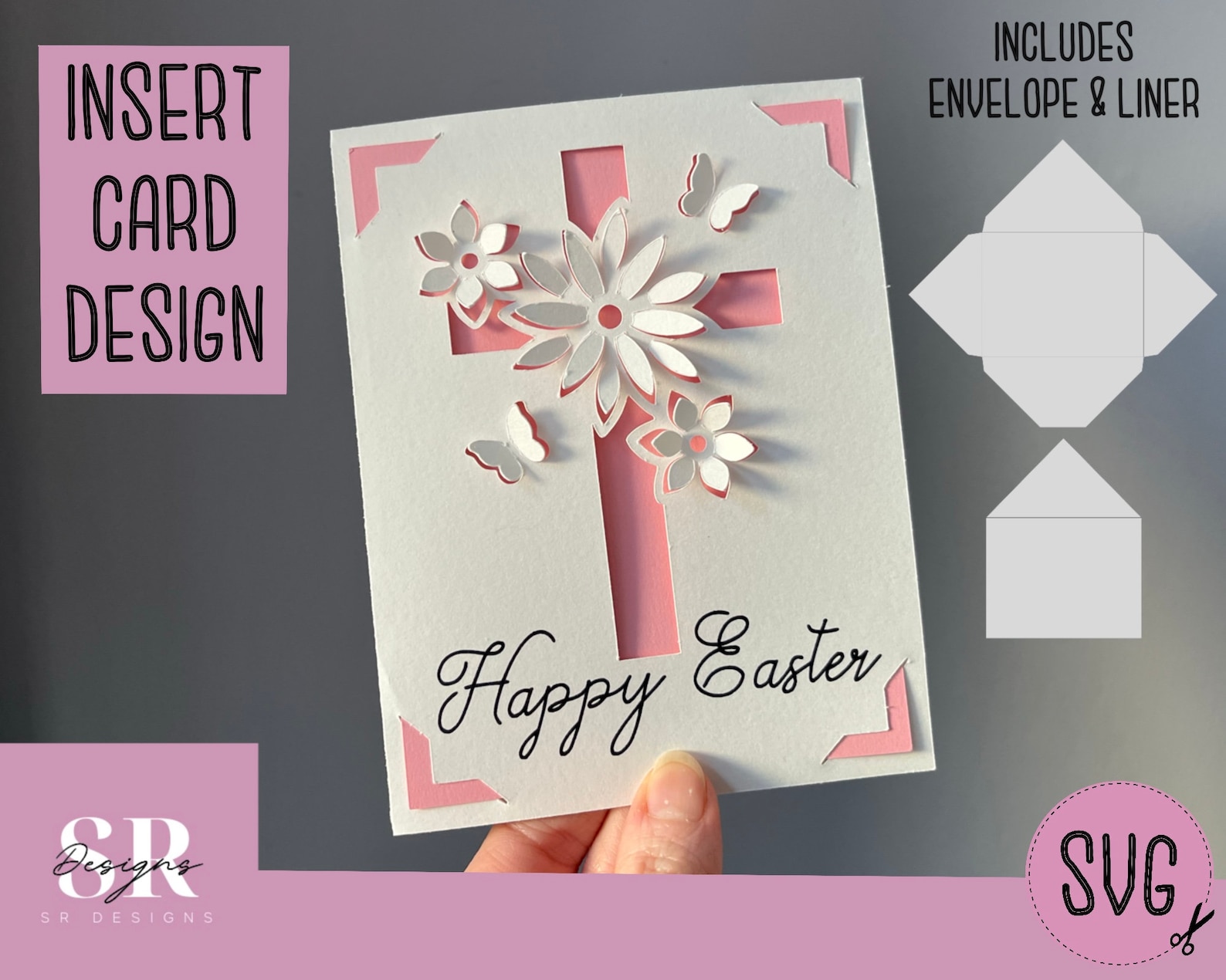SVG: 3D Easter Insert Card. Cricut Joy Friendly. Draw and Cut Card ...